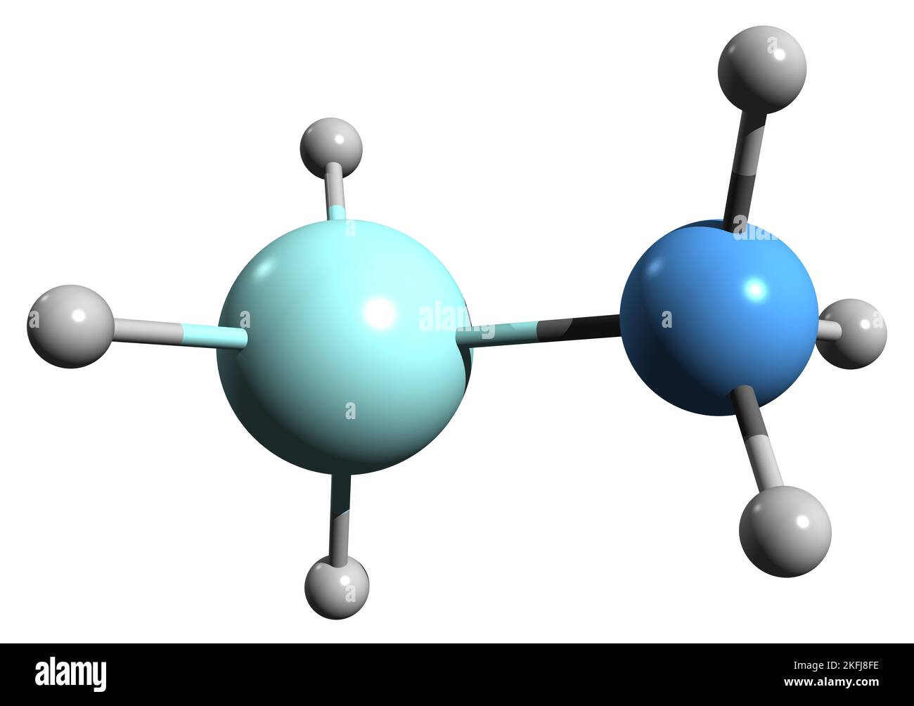 3D image of Methylsilane skeletal formula - molecular chemical ...