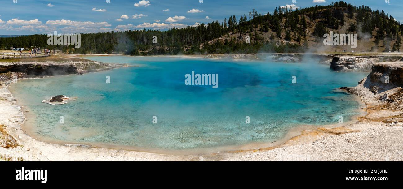 A photograph of Turquoise Pool from MIdway Geyser Basin; Yellowstone ...
