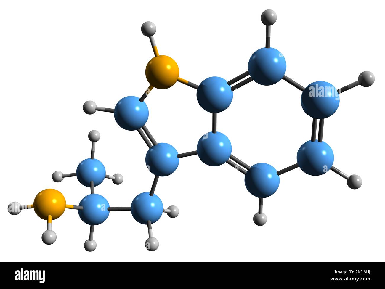 3D image of alpha-Methyltryptamine skeletal formula - molecular ...