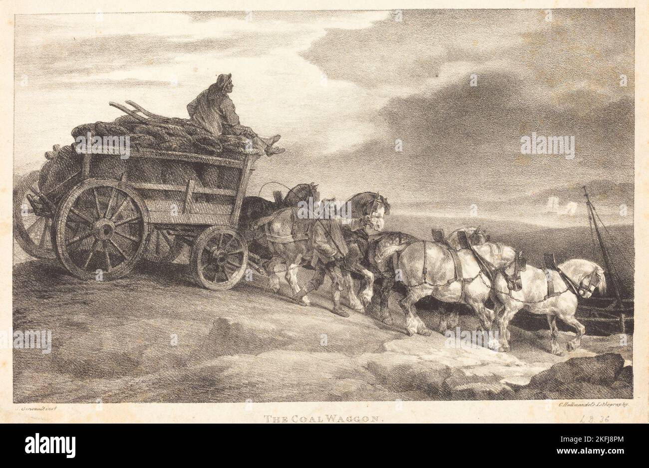 The Coal Waggon, 1821 Stock Photo - Alamy