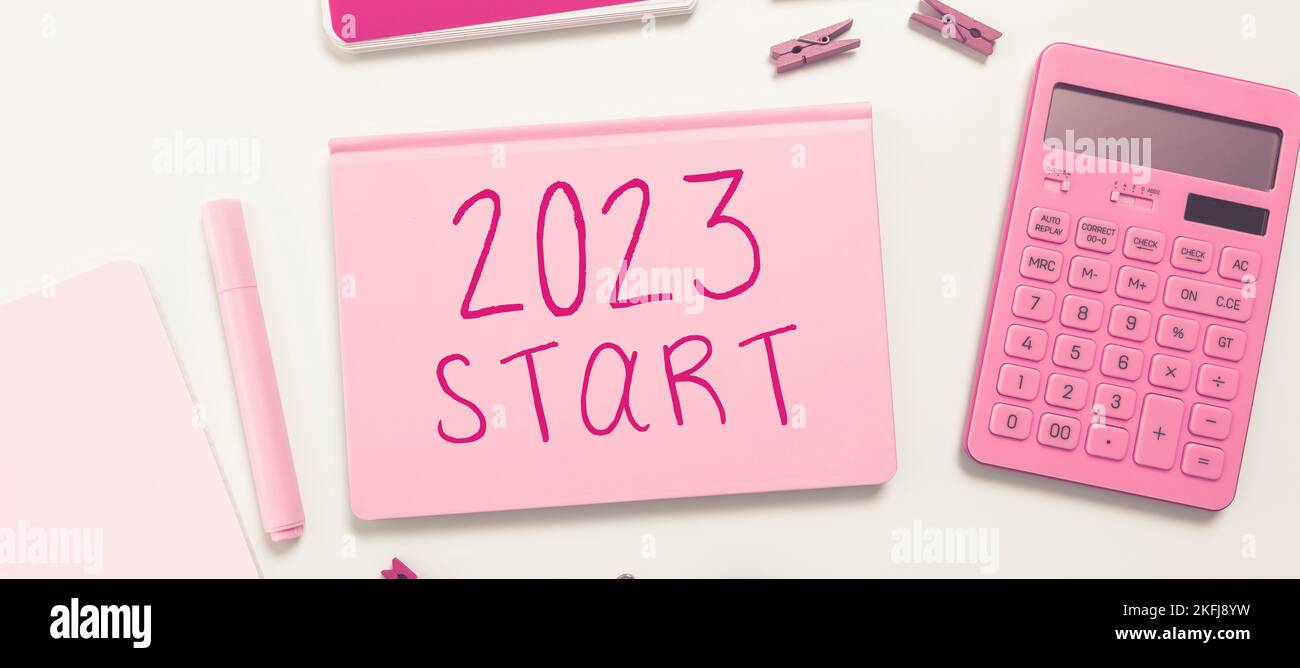 Writing displaying text 2023 Start. Word Written on remembering past ...