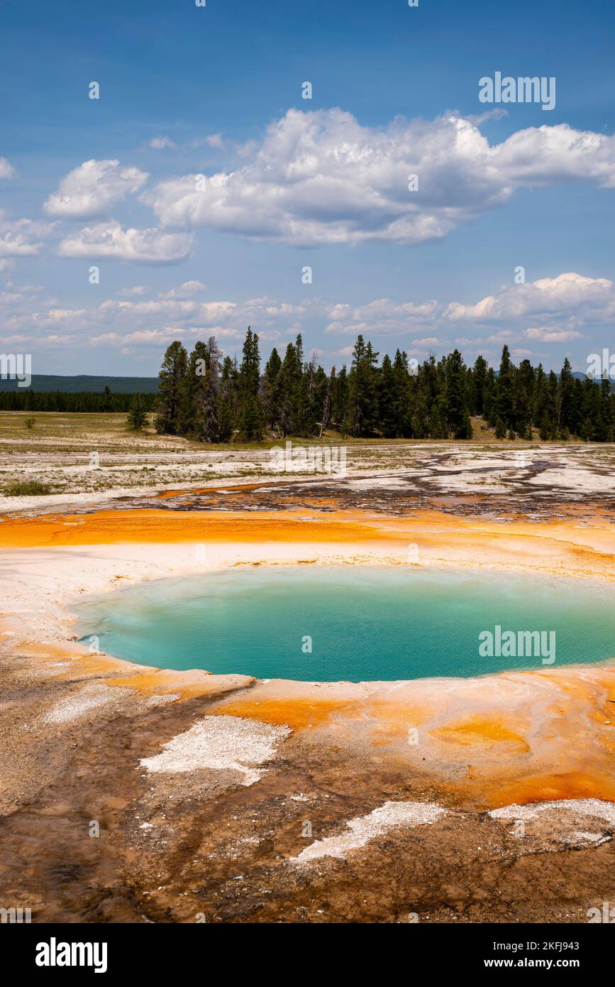 A photograph of Oopal Pool from MIdway Geyser Basin; Yellowstone ...