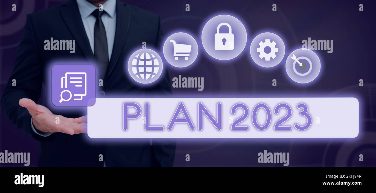 Handwriting text Plan 2023. Conceptual photo detailed proposal for ...