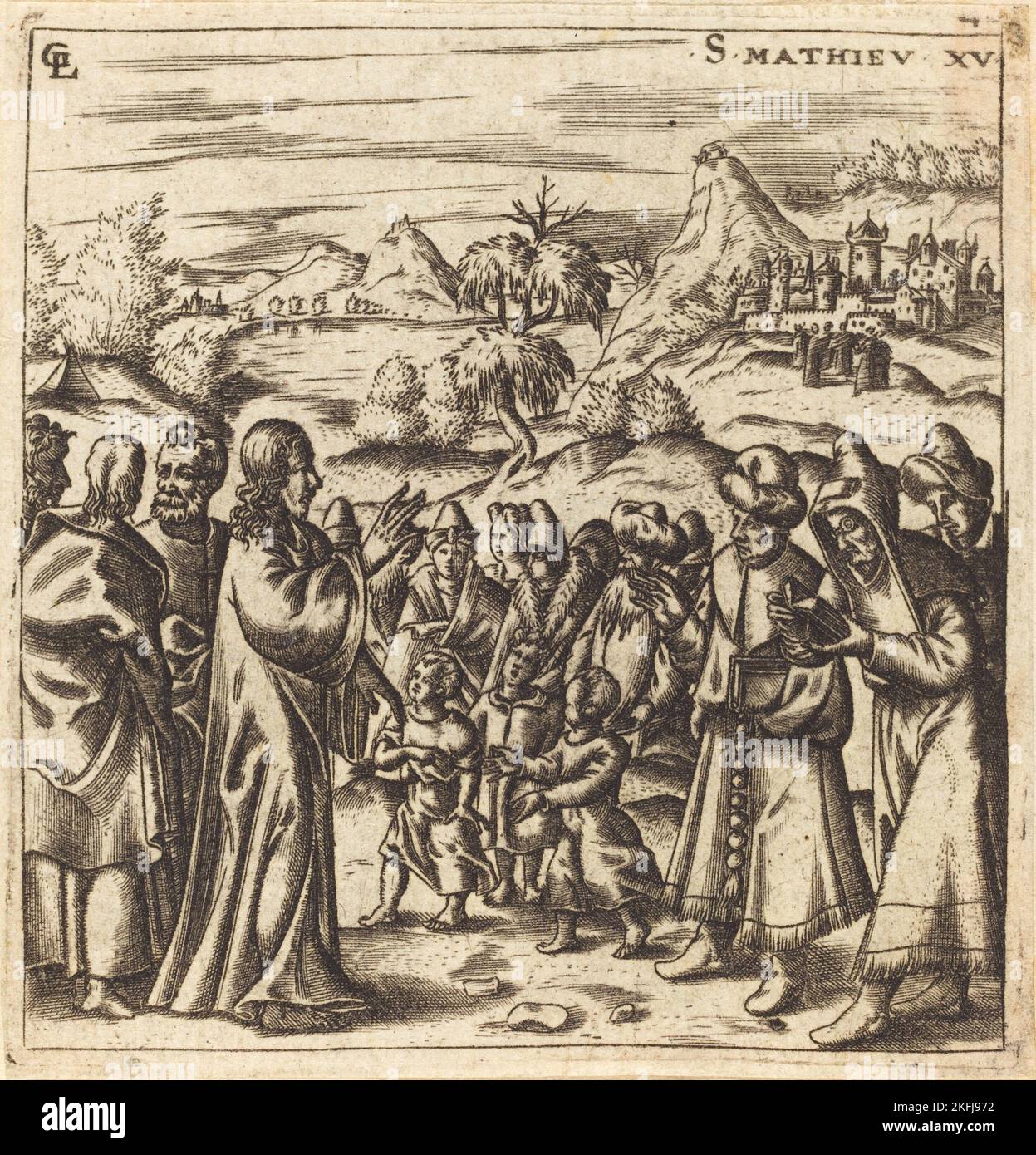 Christ Rebukes the Scribes and Pharisees, probably c. 1576/1580 Stock ...