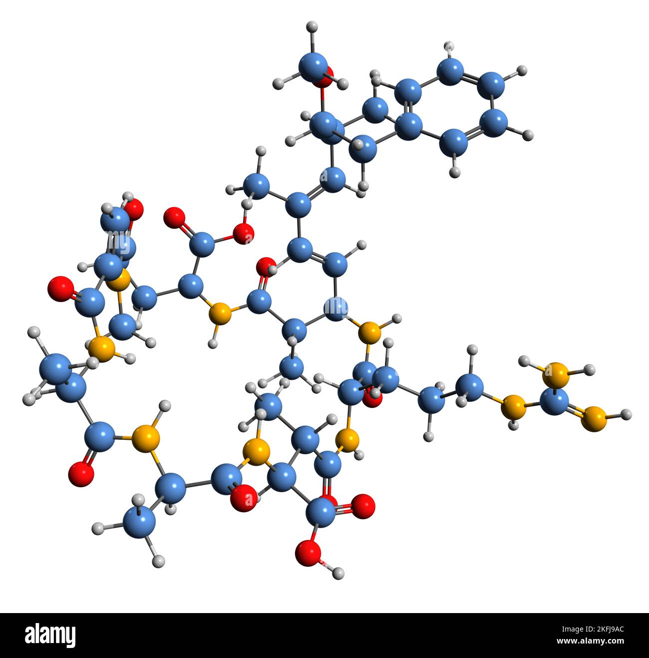 3D image of Microcystin AR skeletal formula - molecular chemical ...