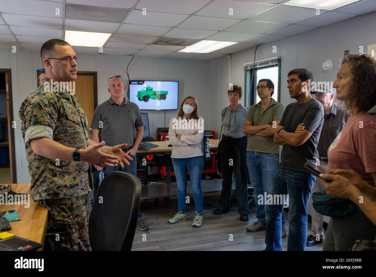 U.S. Marine Corps Staff Sgt. James Harmon, the operations chief at II ...