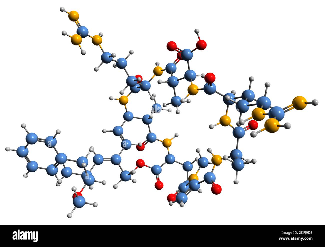 3D image of Microcystin RR skeletal formula - molecular chemical ...