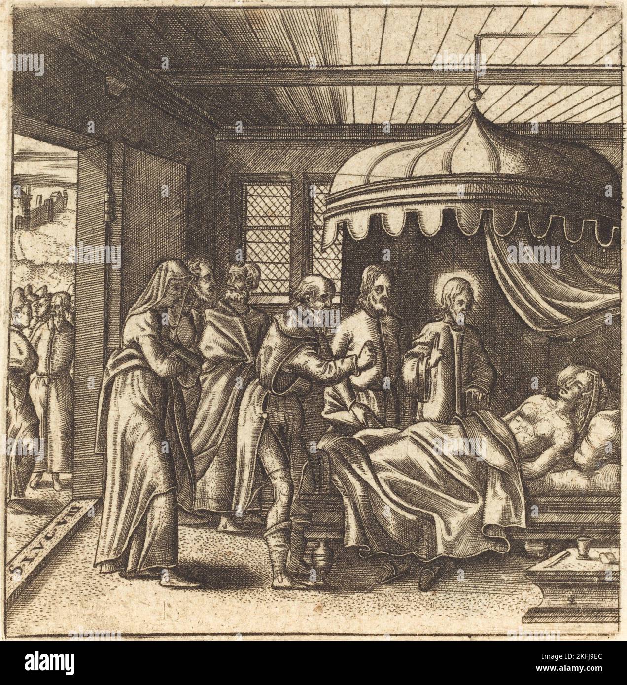 Christ Raises the Daughter of Jairus, probably c. 1576/1580 Stock Photo ...