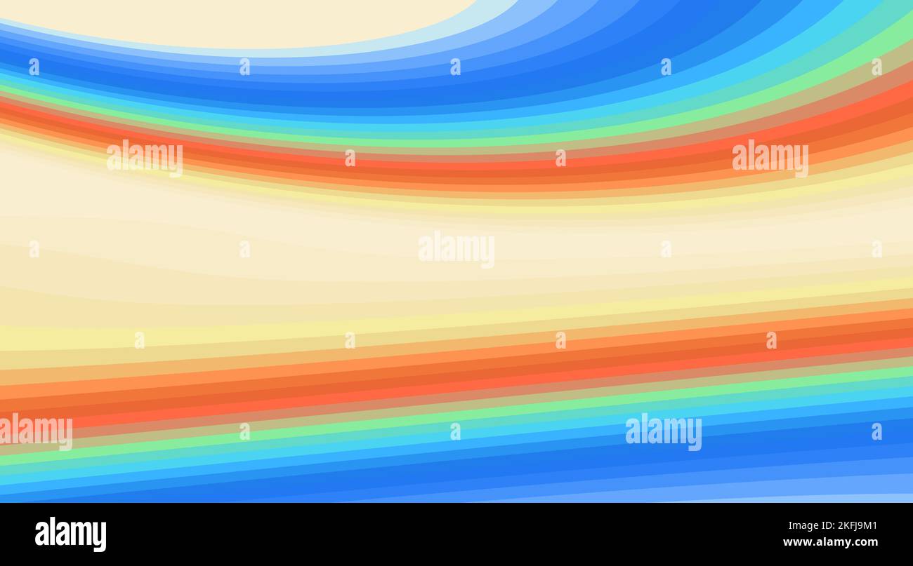 Abstract striped background with orange and blue line. Colorful raster ...