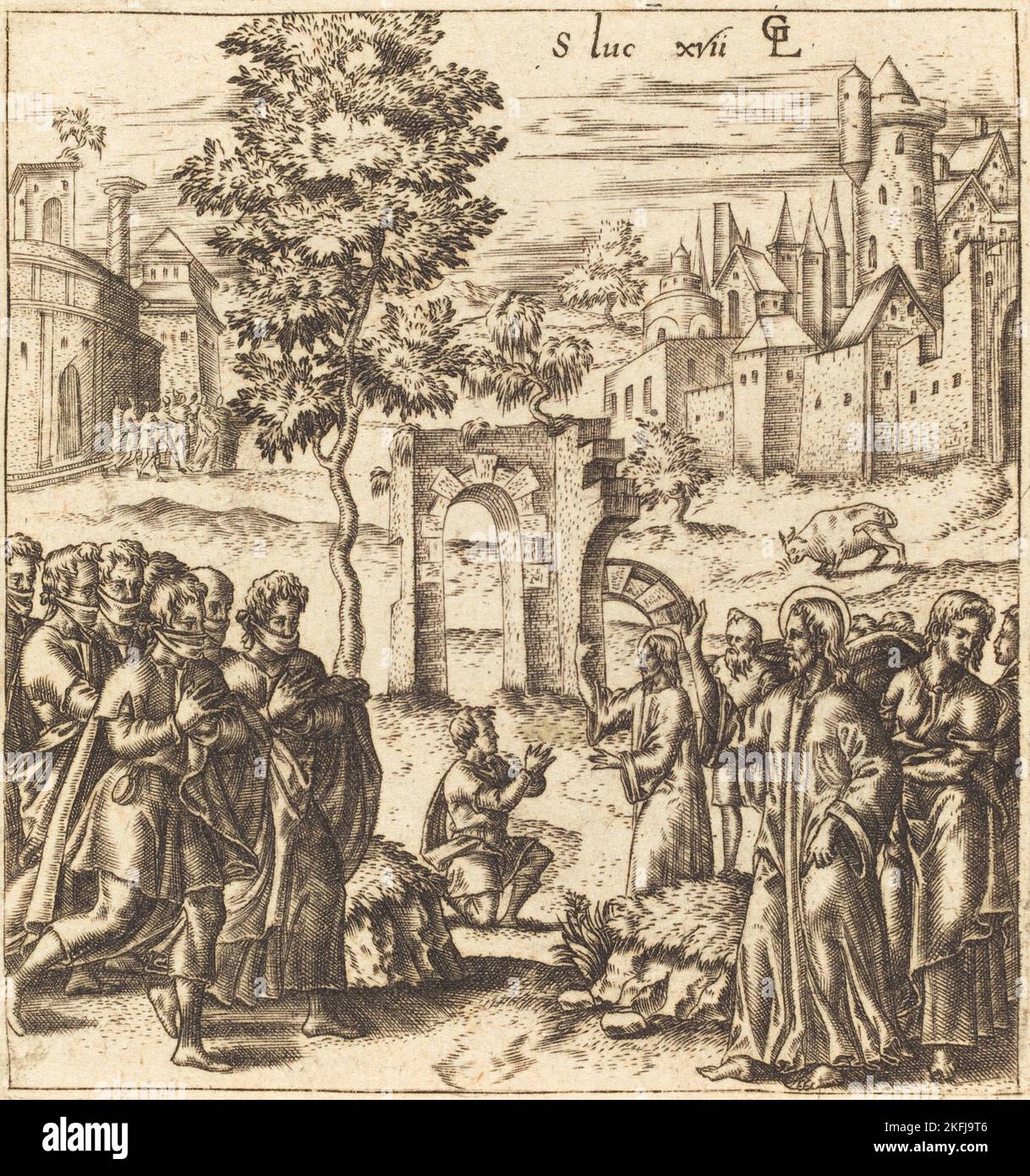 The Ten Lepers are Cleansed, probably c. 1576/1580 Stock Photo - Alamy