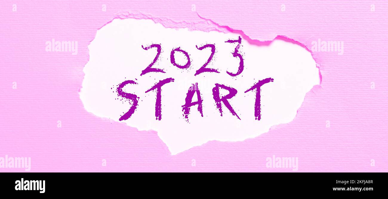 Inspiration showing sign 2023 Start, Word for remembering past year ...
