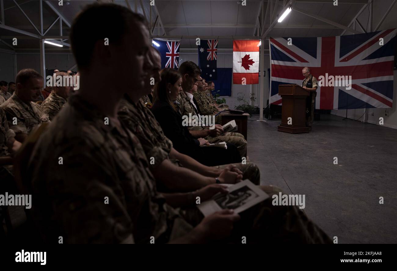 British Army Maj. Wainwright, right, chaplain with the U.K. military ...
