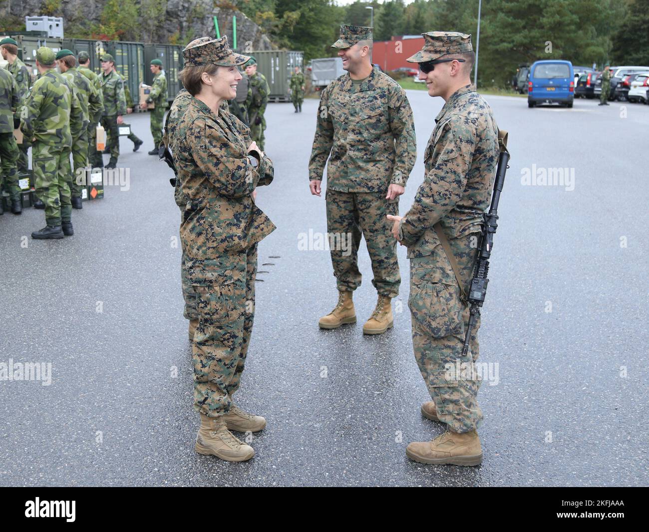U.S. Marine Corps Lt. Col. Emmaline Hill, commanding officer, Combat ...