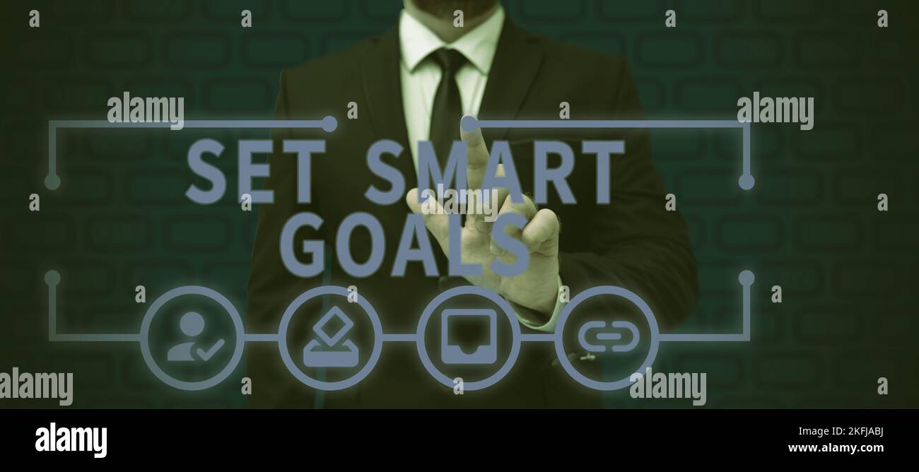 Conceptual display Set Smart Goals. Business approach Establish ... Conceptual display Set Smart Goals. Business approach Establish ...