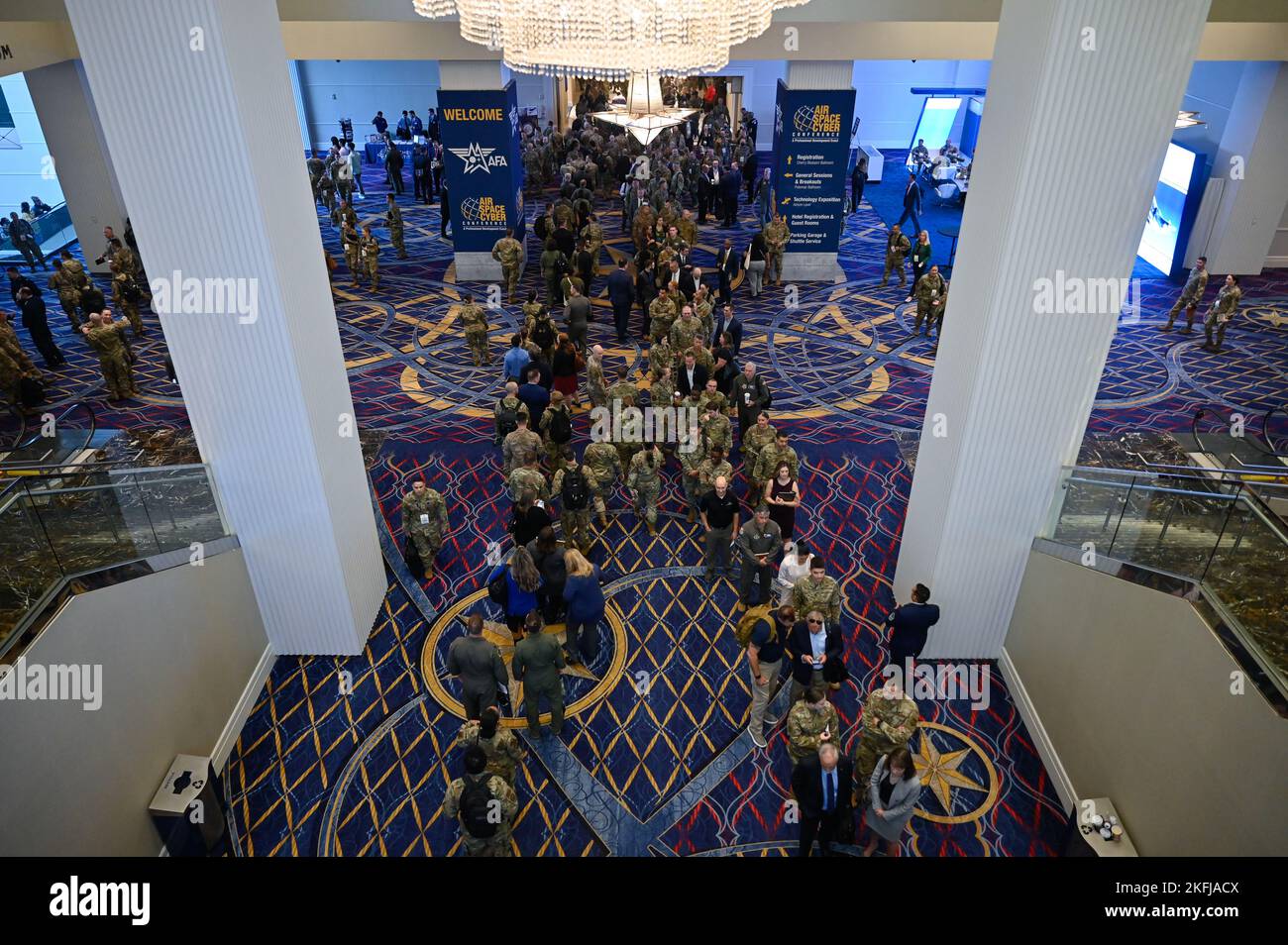 Air Force and Space Force service members attend the 2022 Air, Space ...