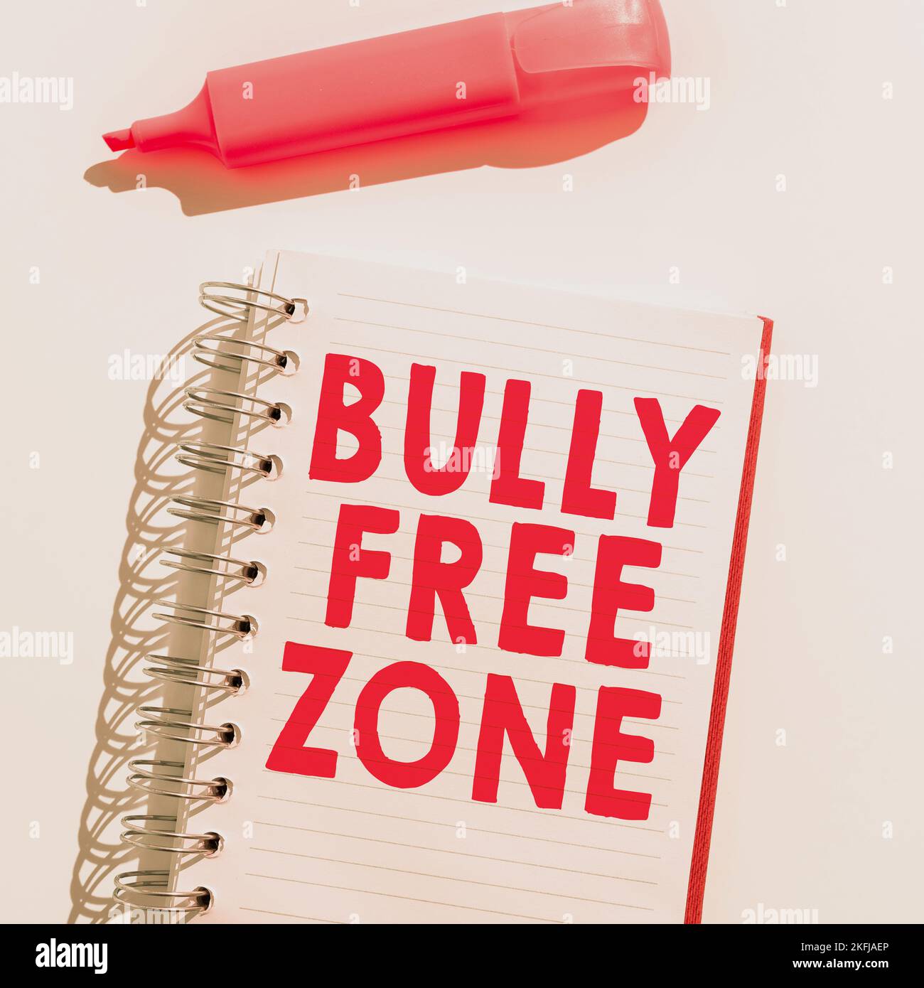 Text showing inspiration Bully Free Zone. Business overview Be ...