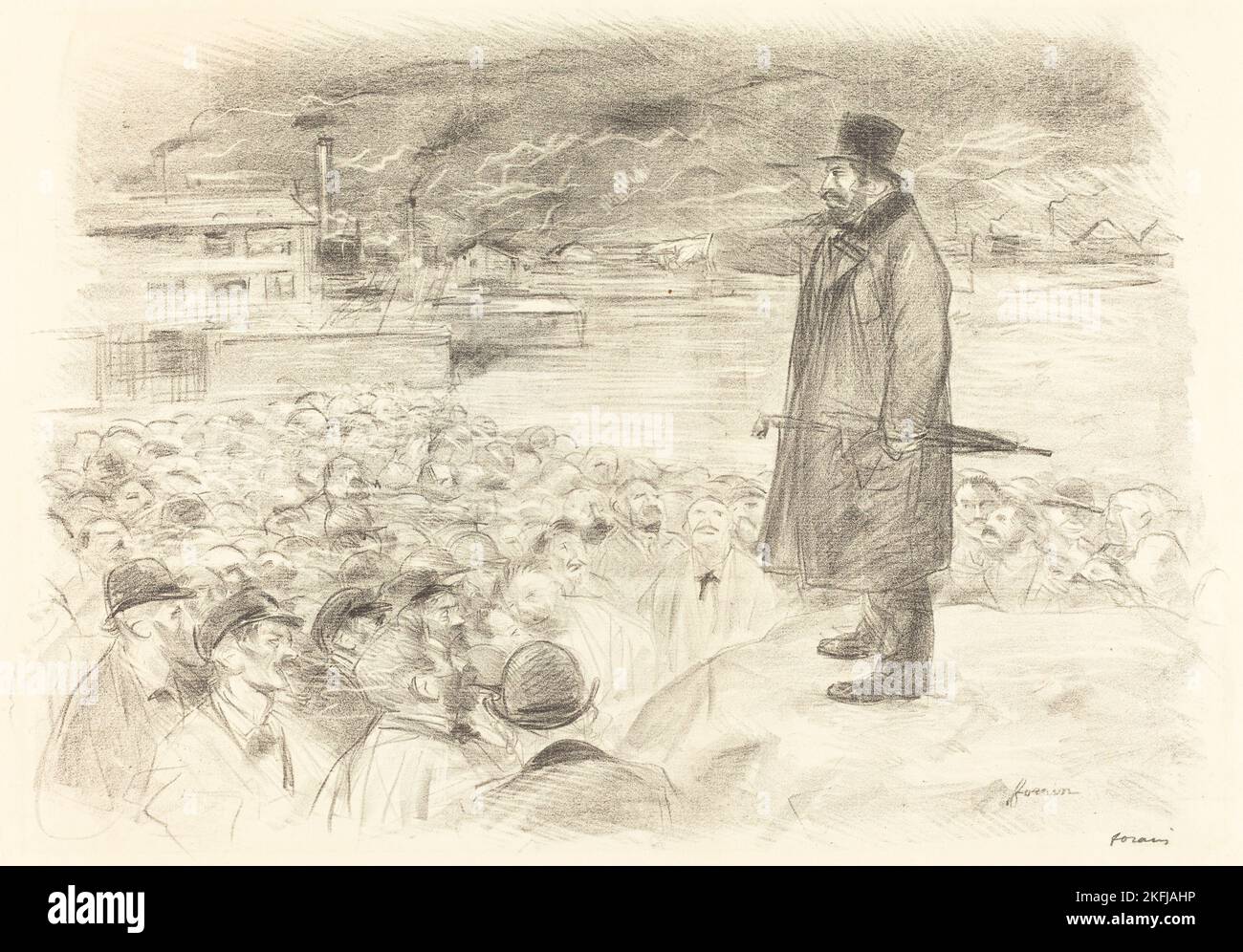 Scene of a Strike (third plate), c. 1897 Stock Photo - Alamy