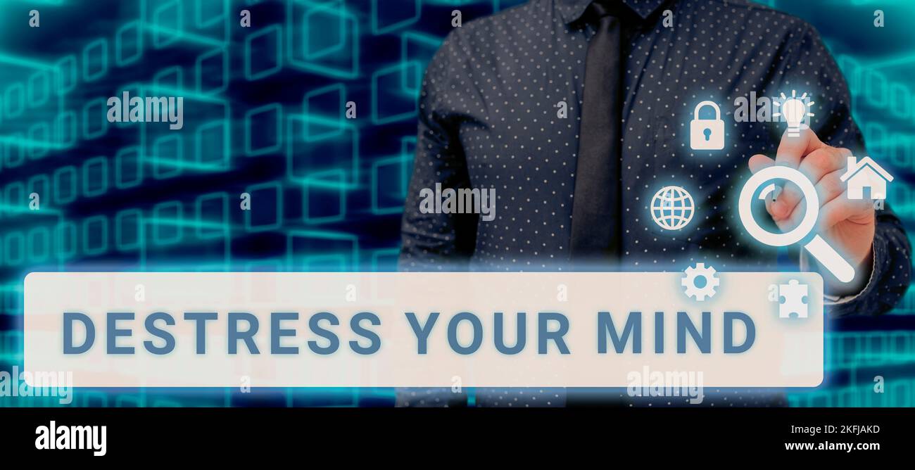 Inspiration showing sign Destress Your Mind. Conceptual photo to ...
