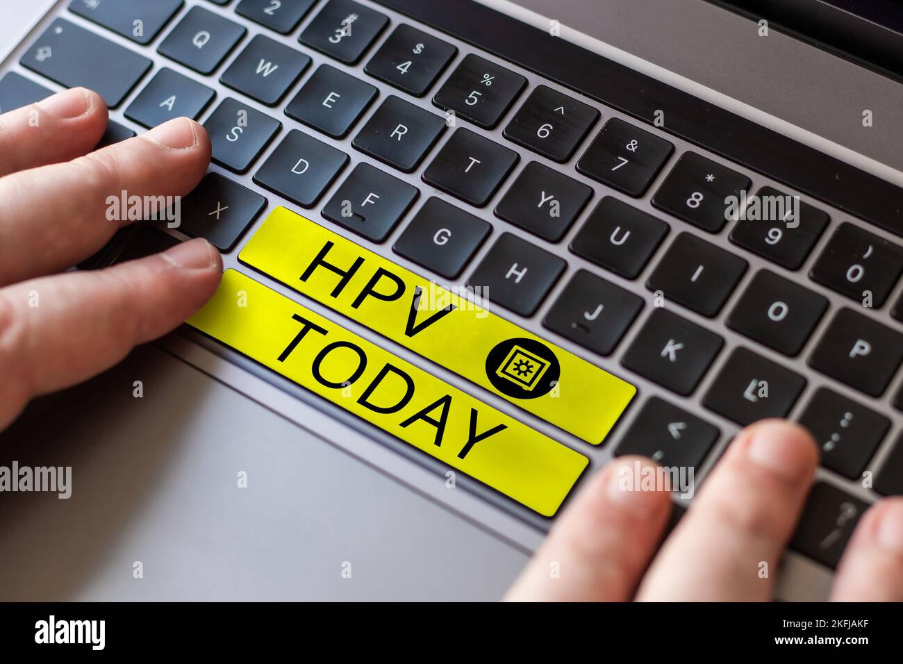 Hand writing sign Hpv, Word Written on Group of viruses that affect ...