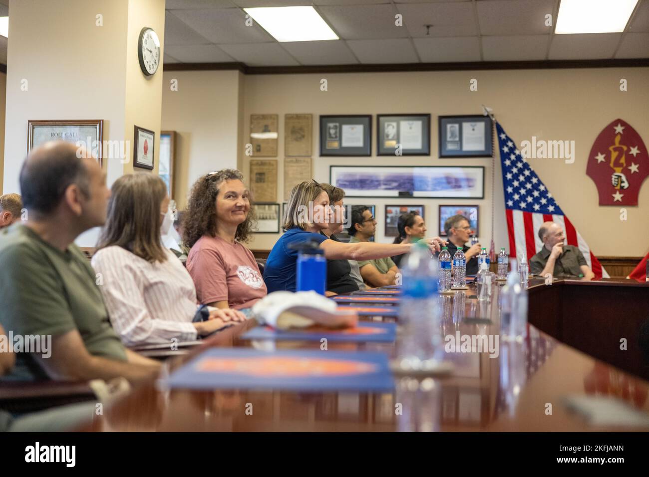 Members of the Defense Science Study Group receive a brief from U.S ...
