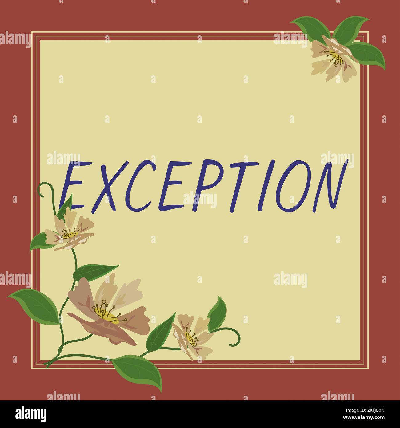 Writing displaying text Exception. Business showcase person or thing ...