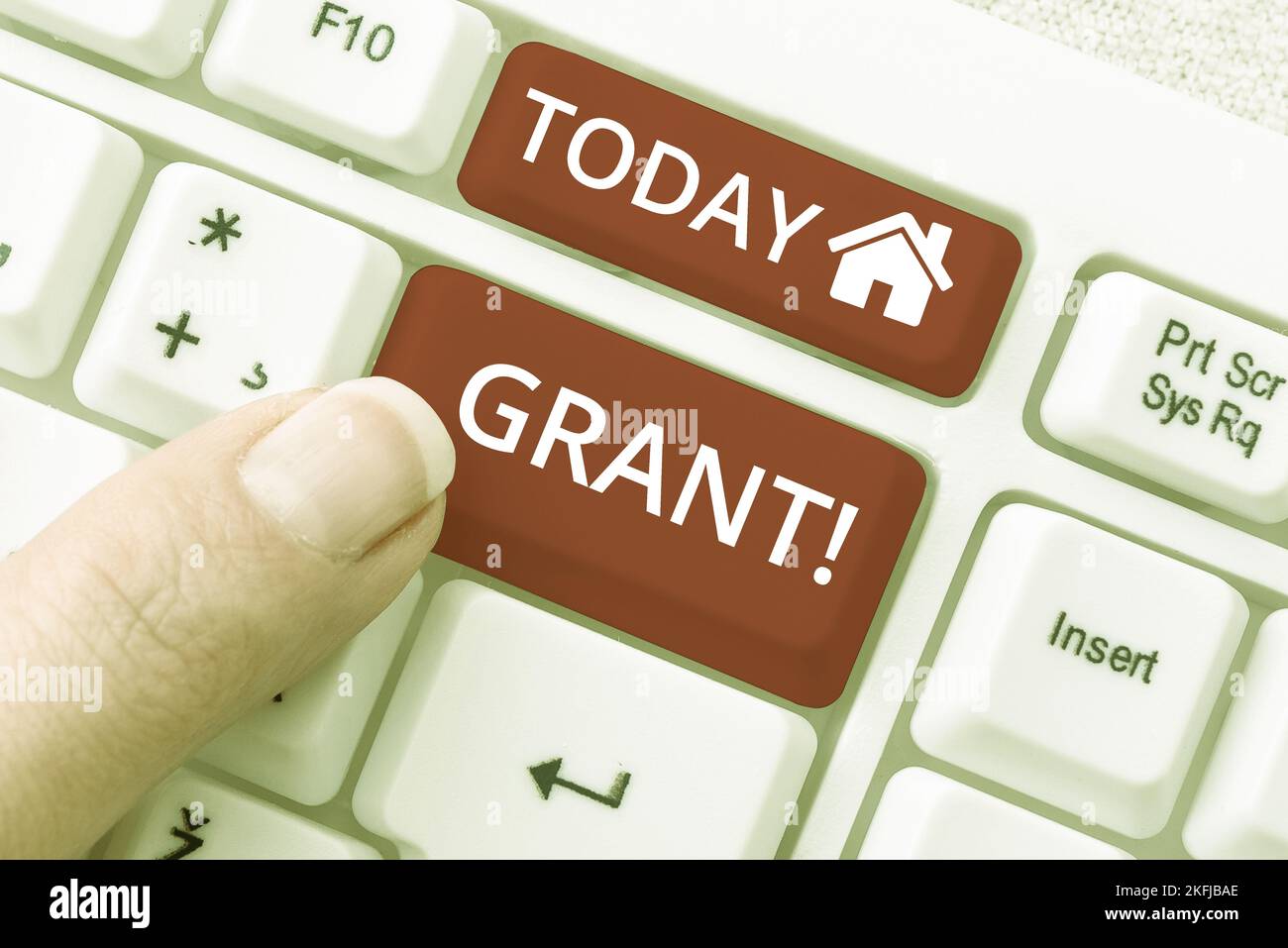 Sign displaying Grant. Word Written on Money given by an organization ...