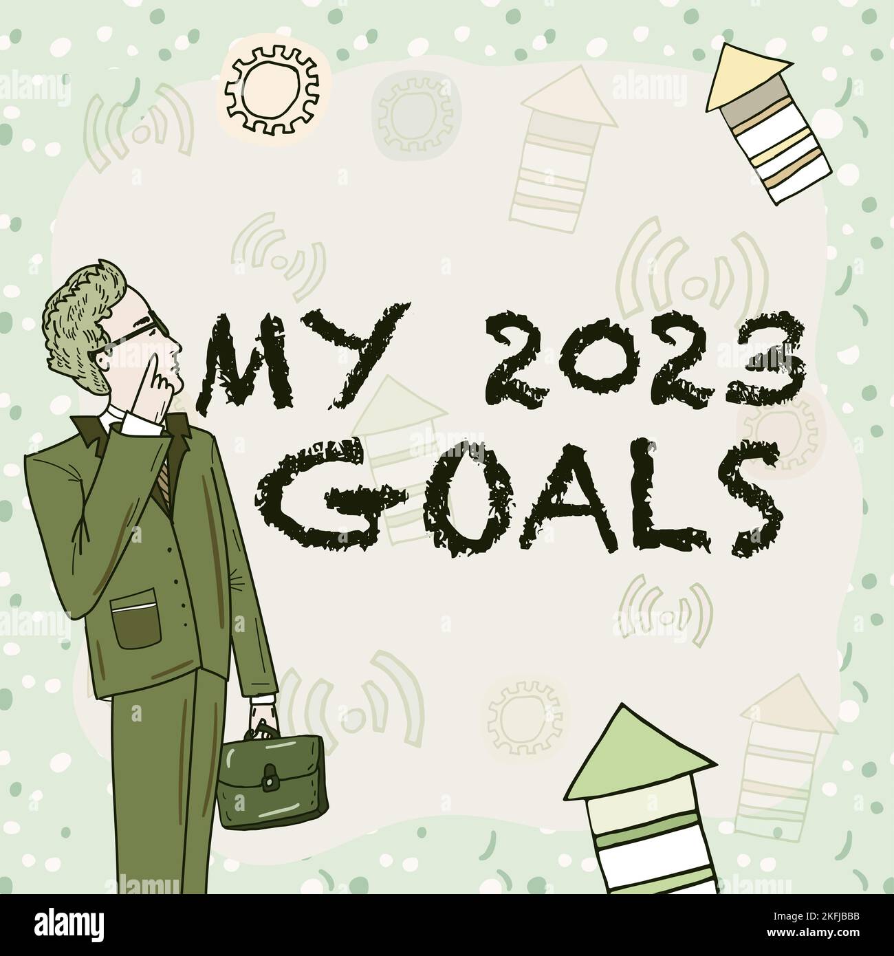 Text sign showing My 2023 Goals, Word Written on setting up personal ...