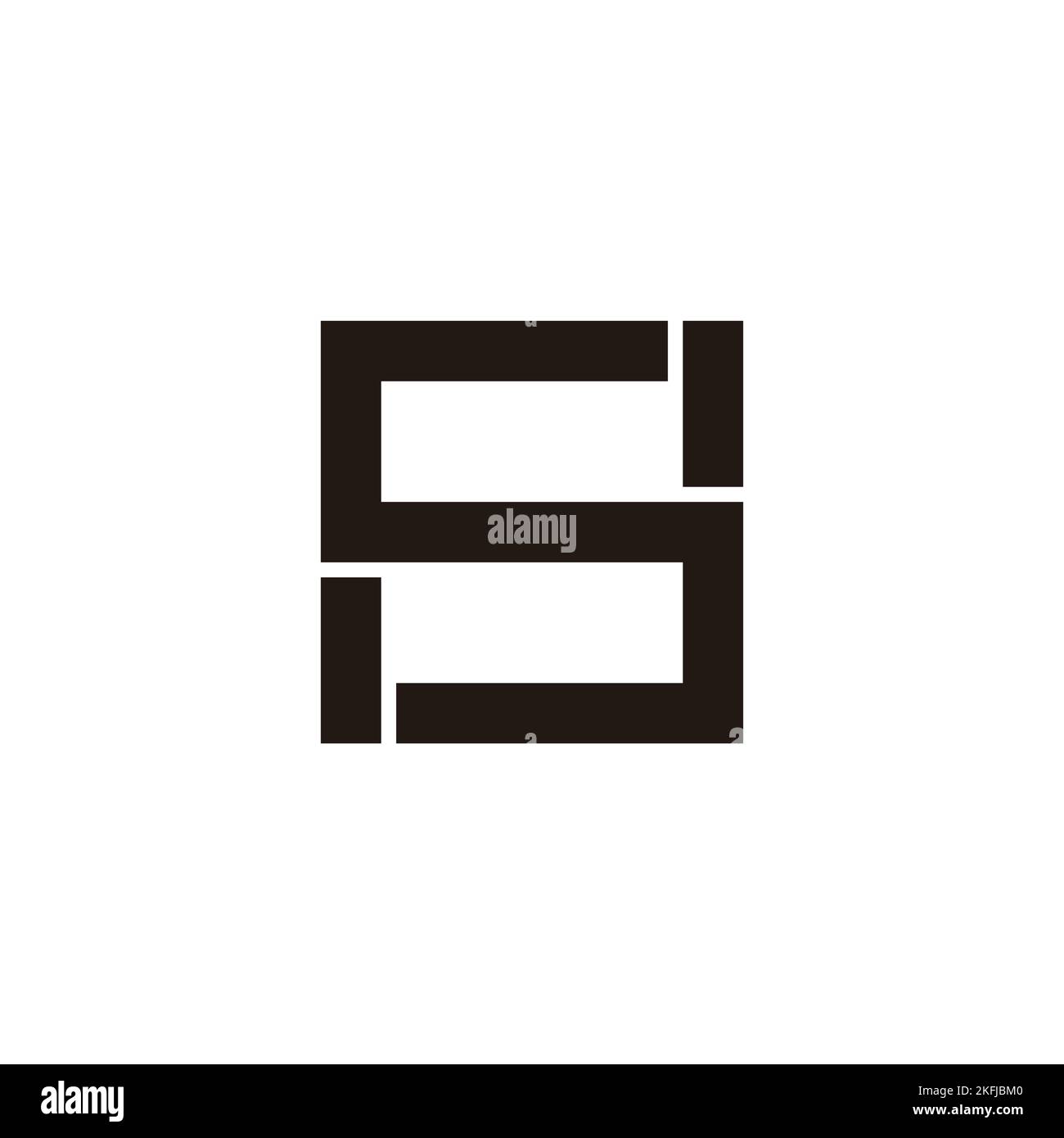 Letter S number 8, fold geometric symbol simple logo vector Stock ...