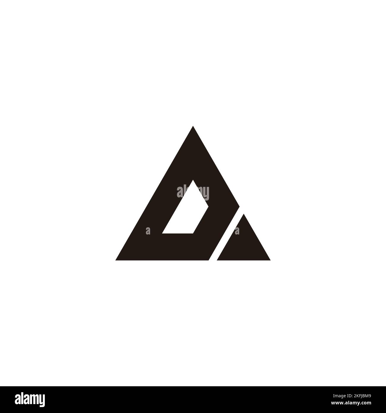 Letter A and D triangle geometric symbol simple logo vector Stock ...