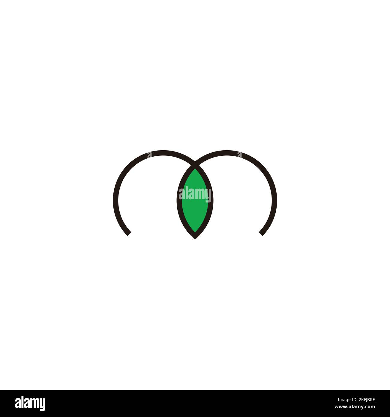 Letter m leaf geometric symbol simple logo vector Stock Vector Image ...