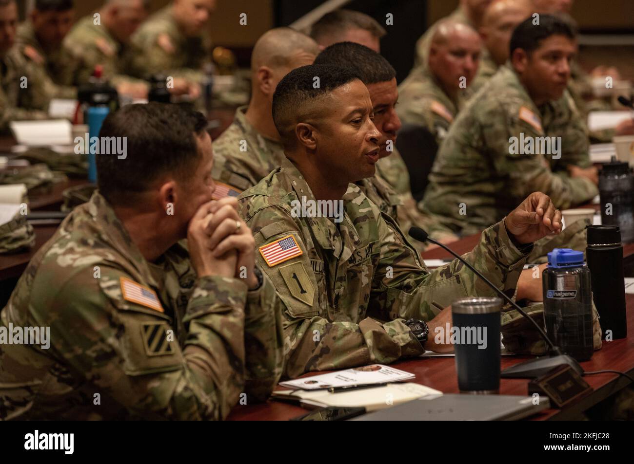 U.S. Army Command Sgt. Maj. Darvin Williams, the 2nd Armored Brigade Combat Team, 1st Infantry ...