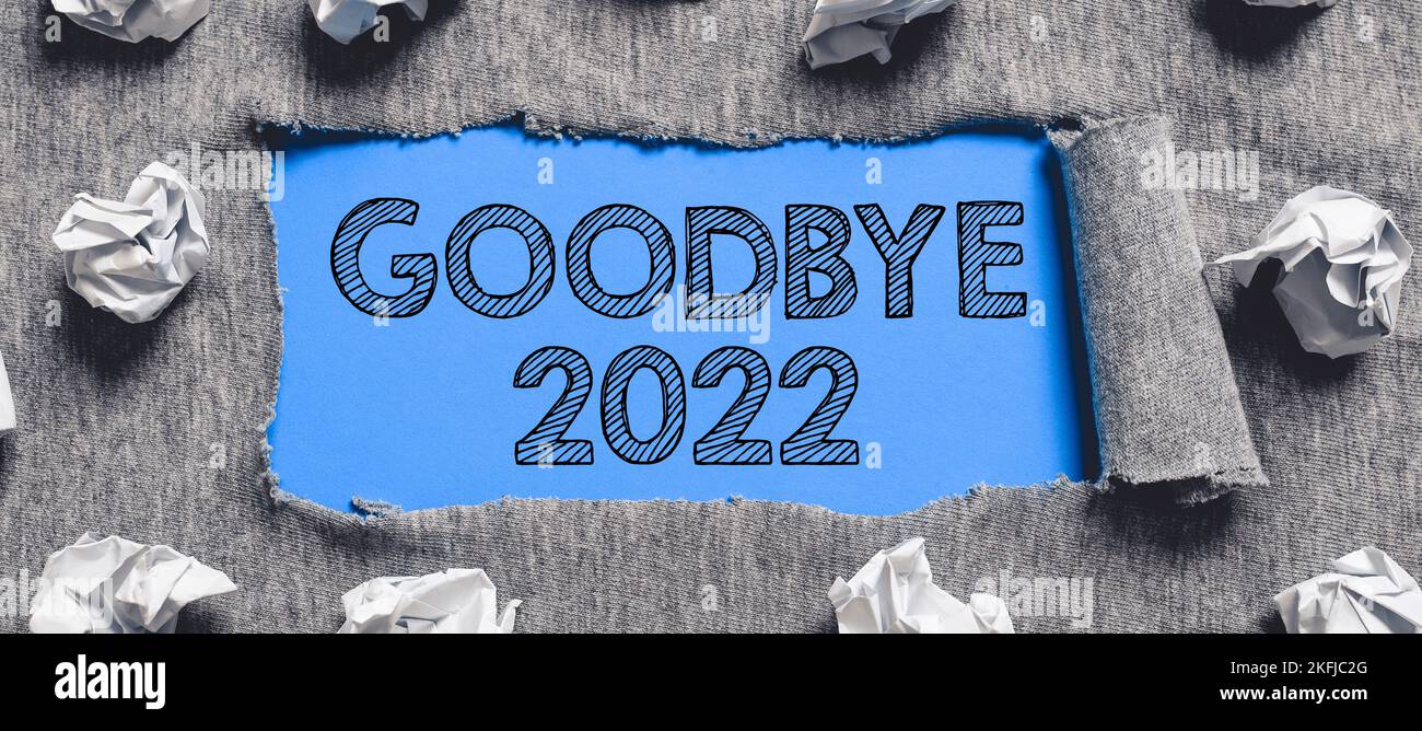 Conceptual display Goodbye 2023. Concept meaning Merry Christmas ...