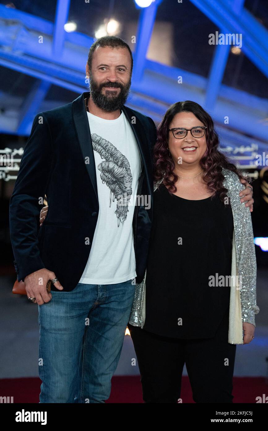 Ali Suleiman and Sally El Hosaini attending The Swimmer Premiere during ...