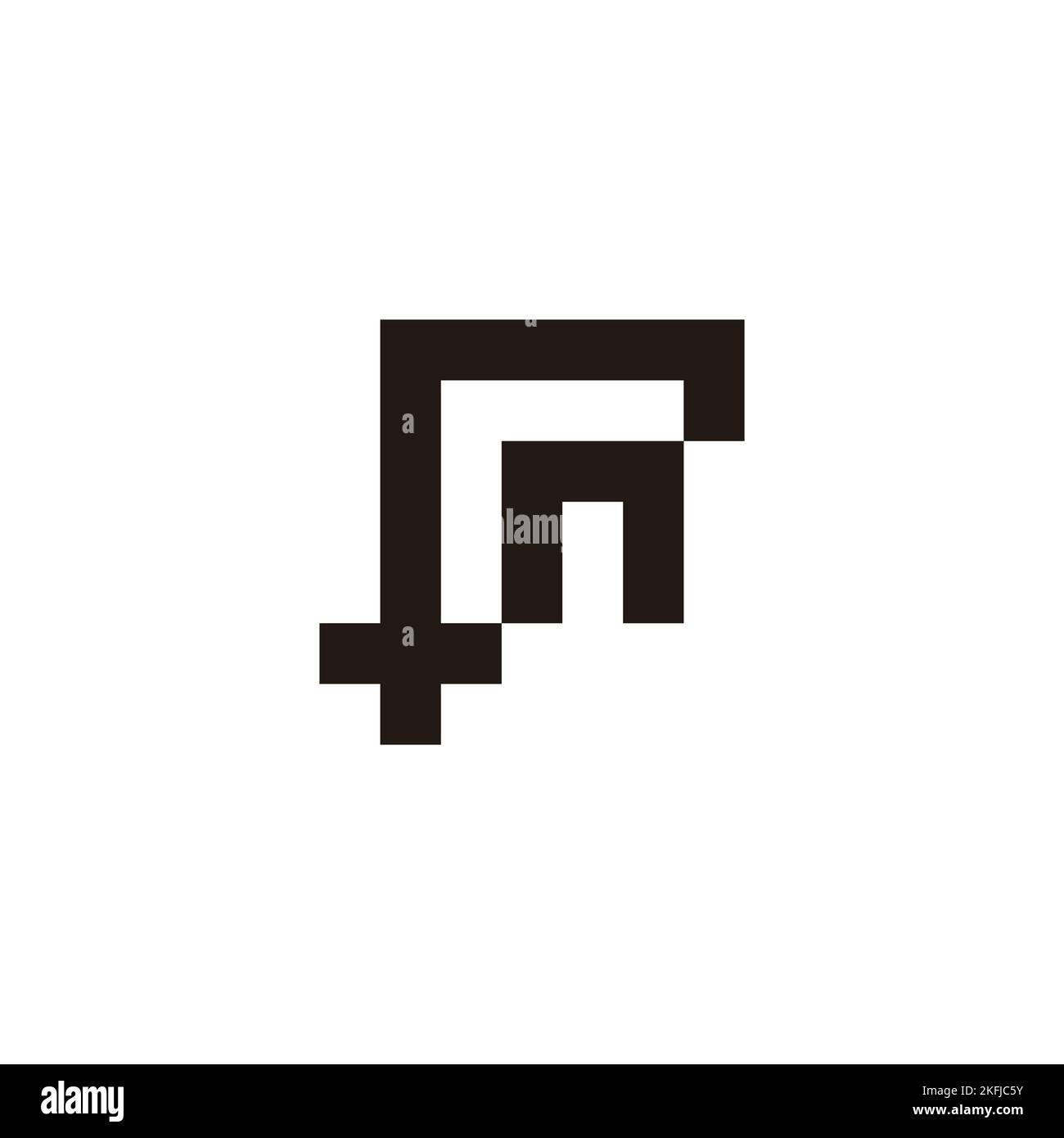 Letter f and n square geometric symbol simple logo vector Stock Vector ...