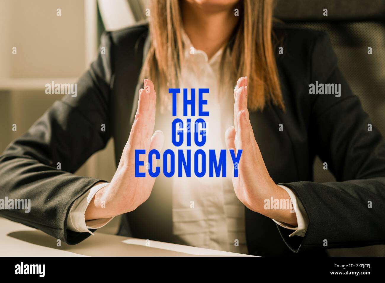 Writing displaying text The Gig Economy. Business approach Market of ...