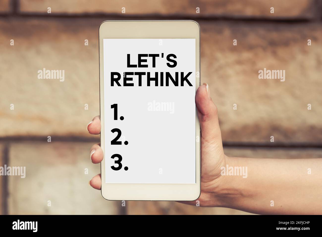 Handwriting text Let's Rethink. Business approach an Afterthought To ...