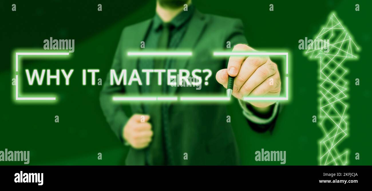 Text showing inspiration Why It Matters. Word for Important Reasons to ...