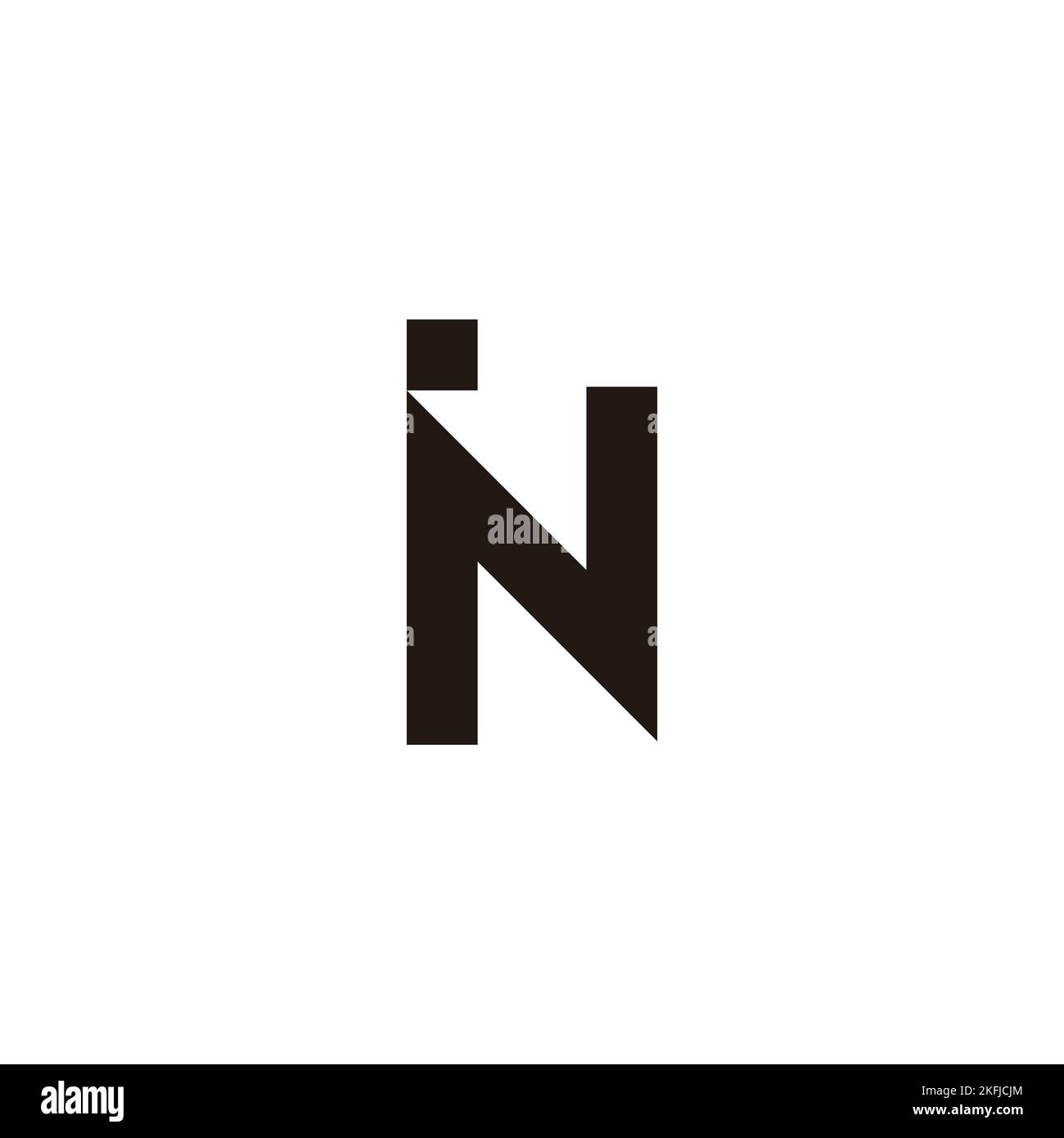 Letter N dot geometric symbol simple logo vector Stock Vector Image ...