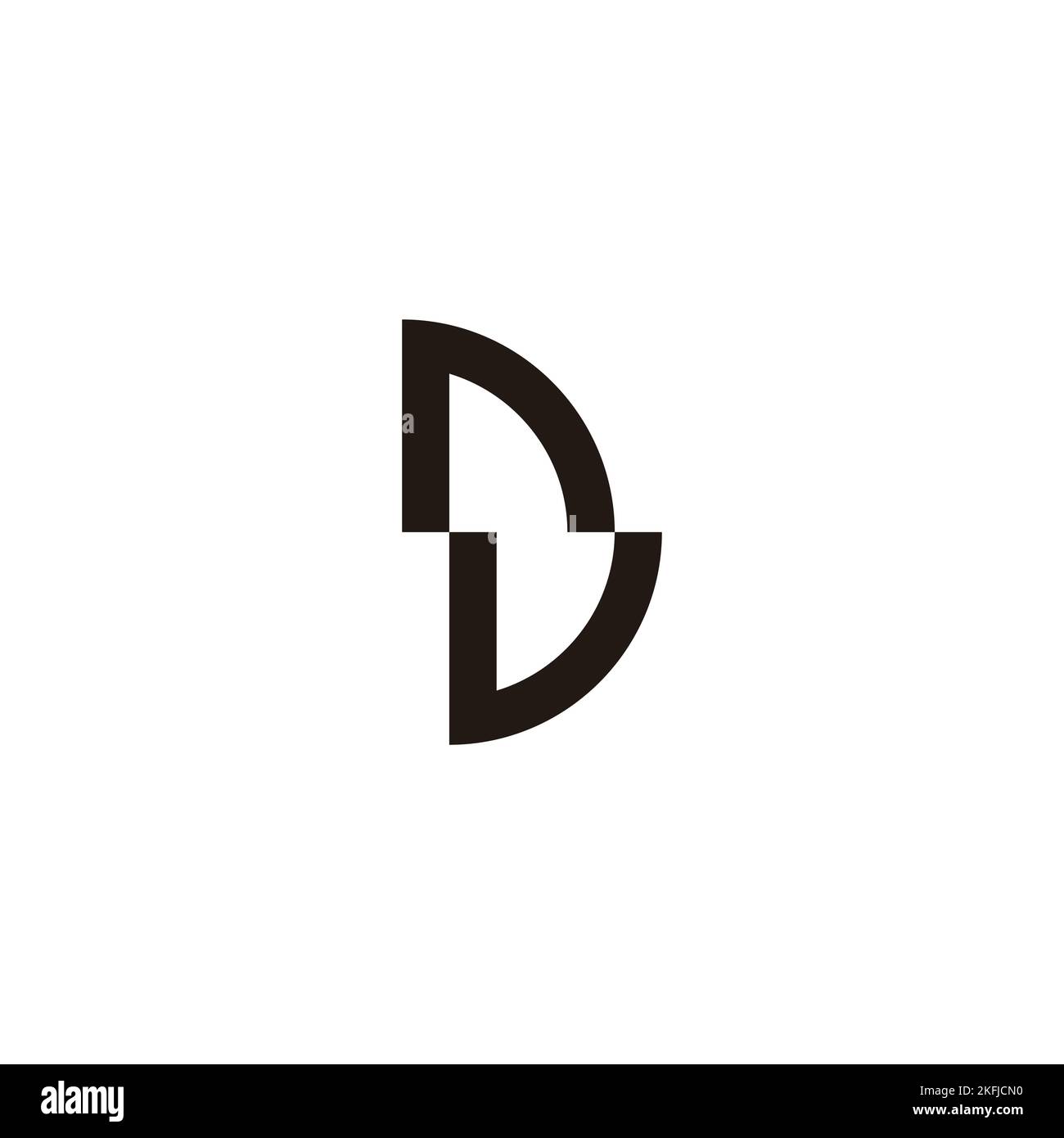 Letter n and v, letter D geometric symbol simple logo vector Stock Vector Image & Art - Alamy