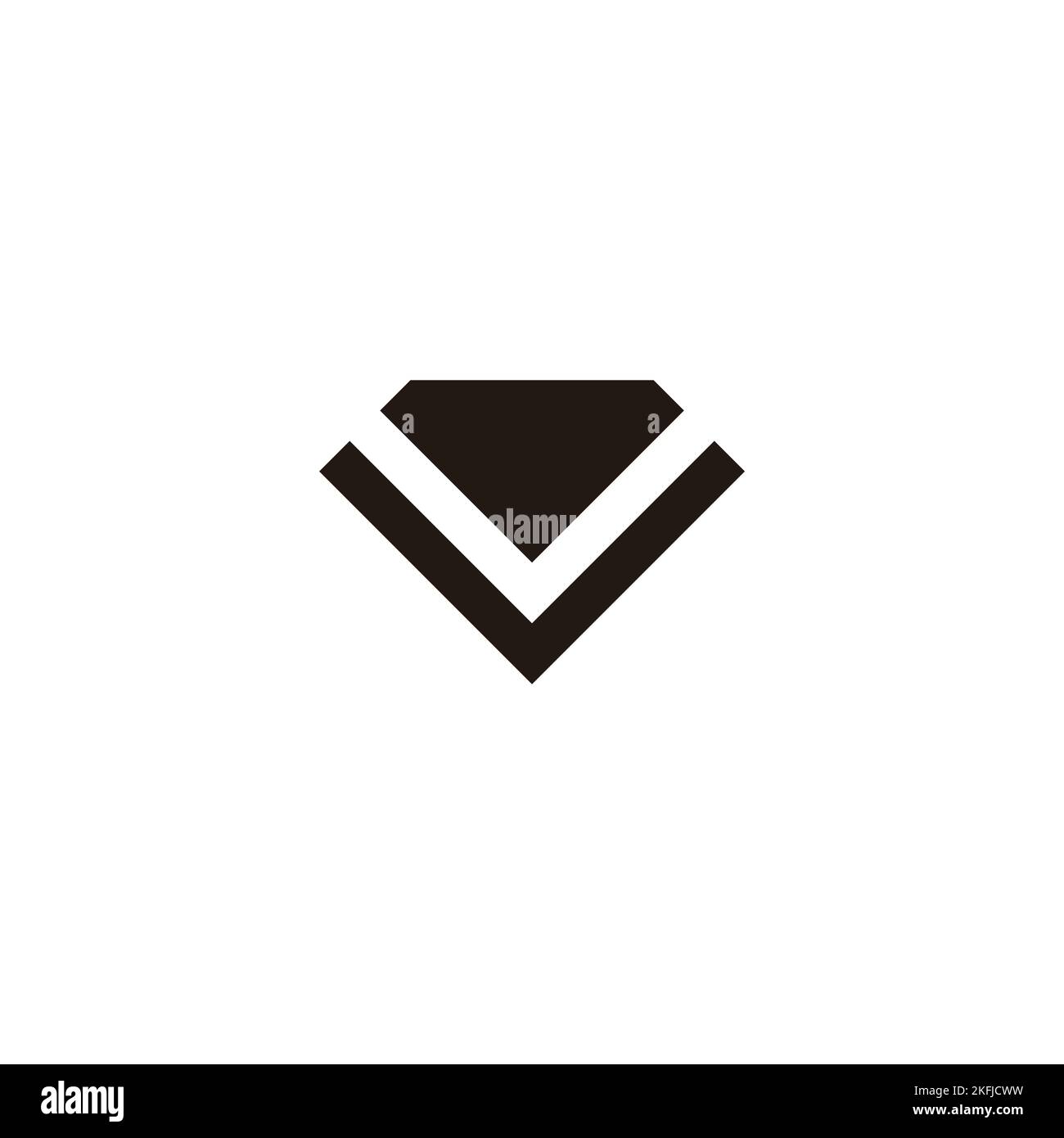 Letter V diamond geometric symbol simple logo vector Stock Vector Image ...