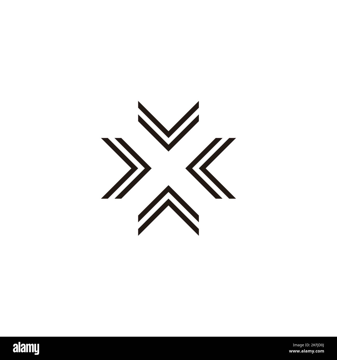 Letter X directions geometric symbol simple logo vector Stock Vector ...
