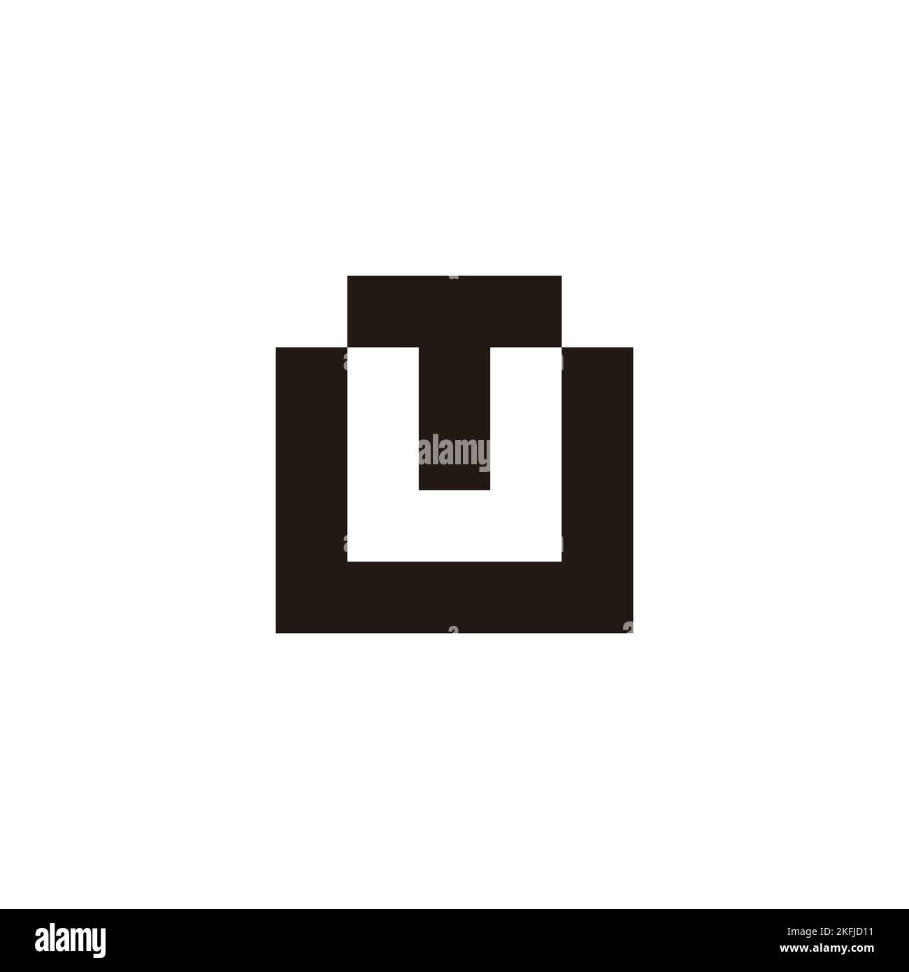 Letter T and U square geometric symbol simple logo vector Stock Vector ...