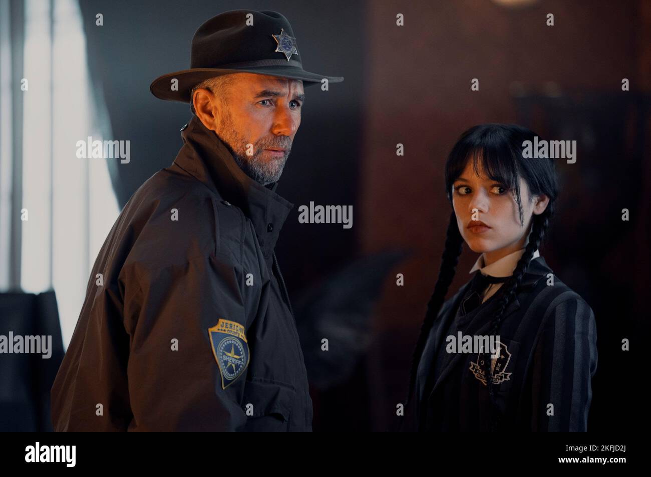 Jamie McShane, Jenna Ortega, "Wednesday" (2022). Photo credit: Vlad ...