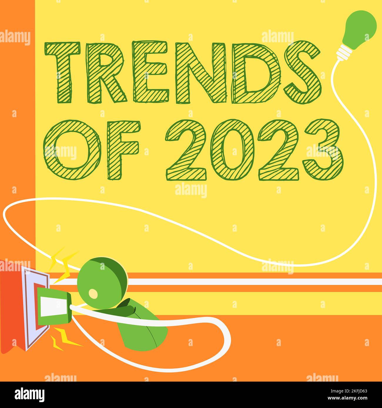 Handwriting text Trends Of 2023. Word for things that is famous for ...