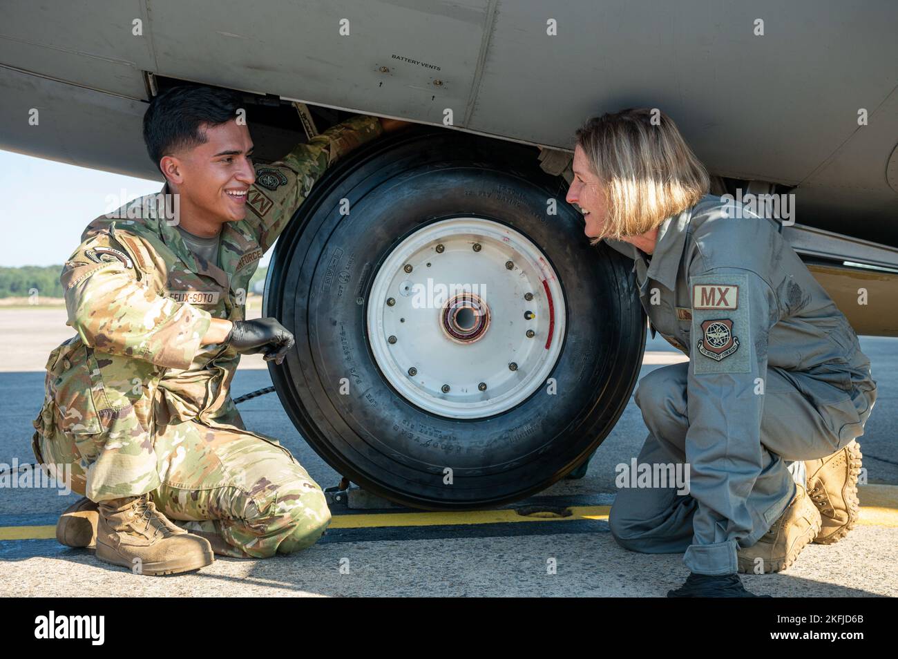 Col. Angela Ochoa, 19th Airlift Wing commander, and Senior Airman ...