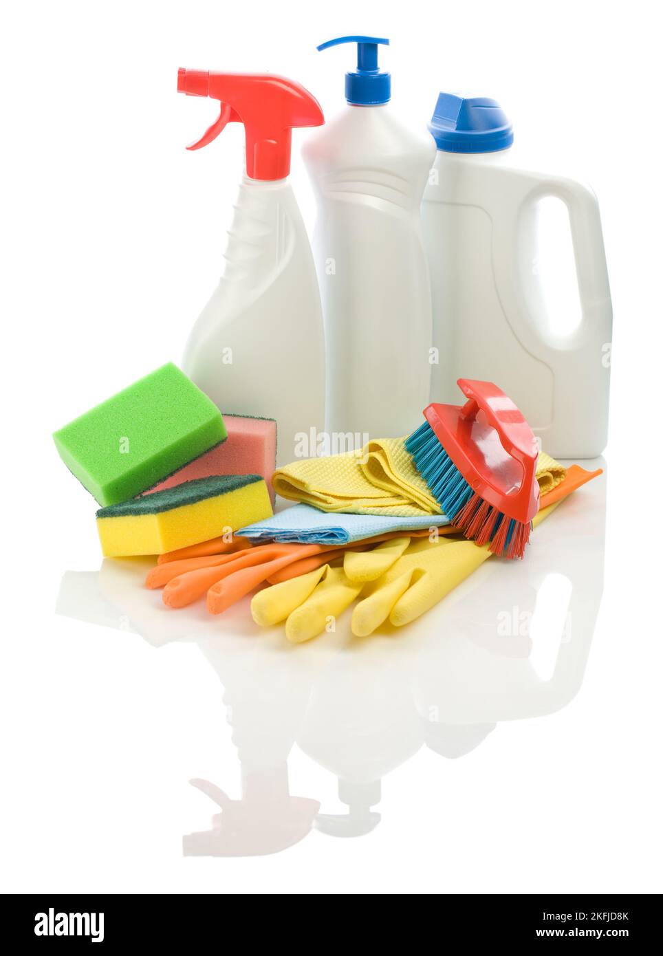 big set for cleaning Stock Photo - Alamy