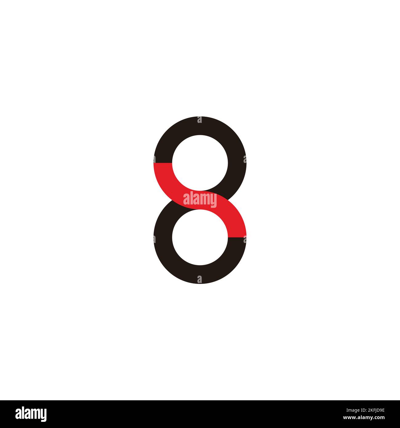 Number 2 and 8 geometric symbol simple logo vector Stock Vector Image ...