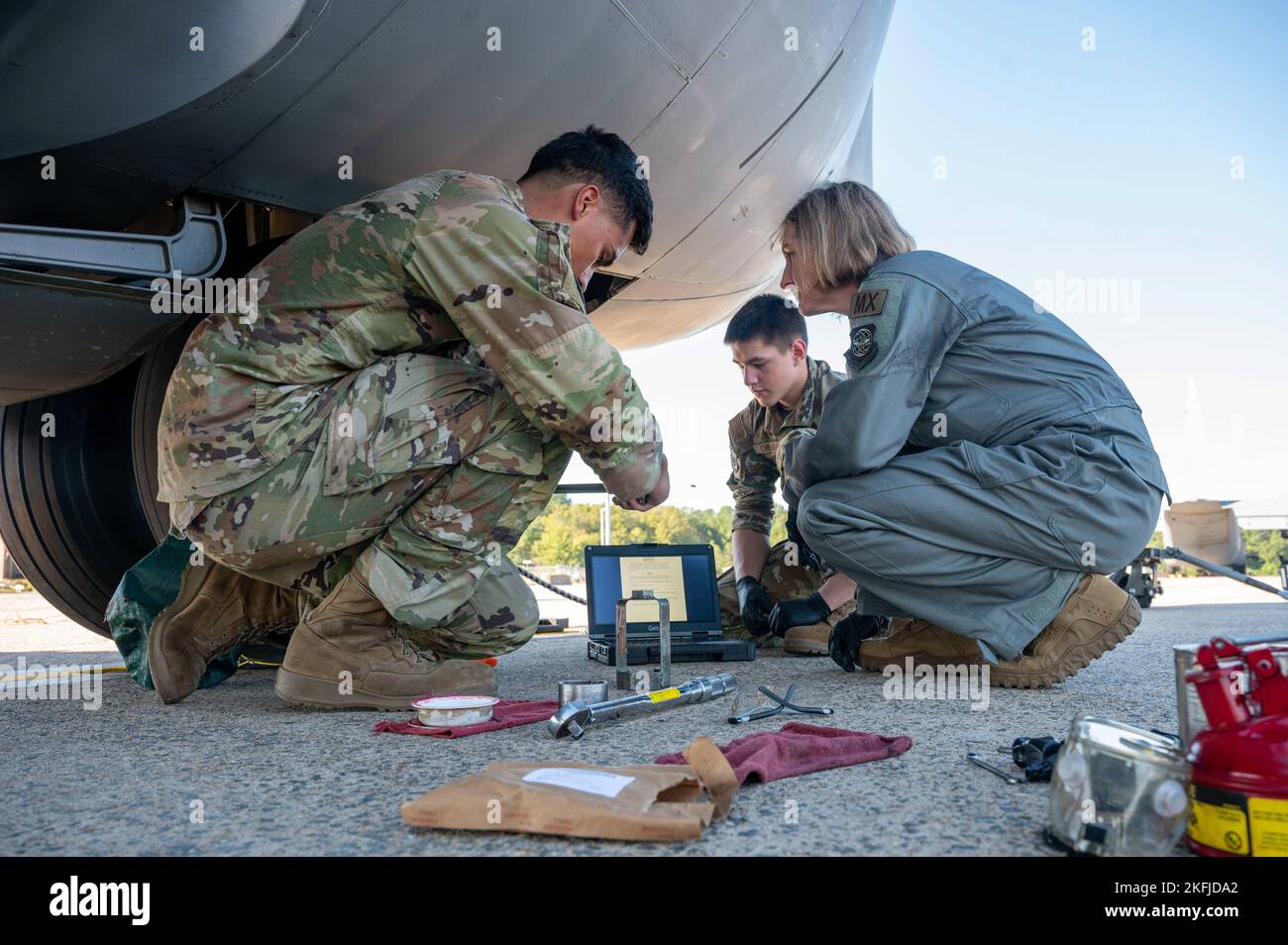 Col. Angela Ochoa, 19th Airlift Wing commander, and 19th Aircraft ...