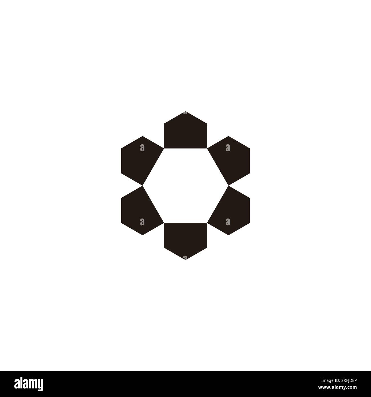 Hexagon, polygon geometric symbol simple logo vector Stock Vector Image ...