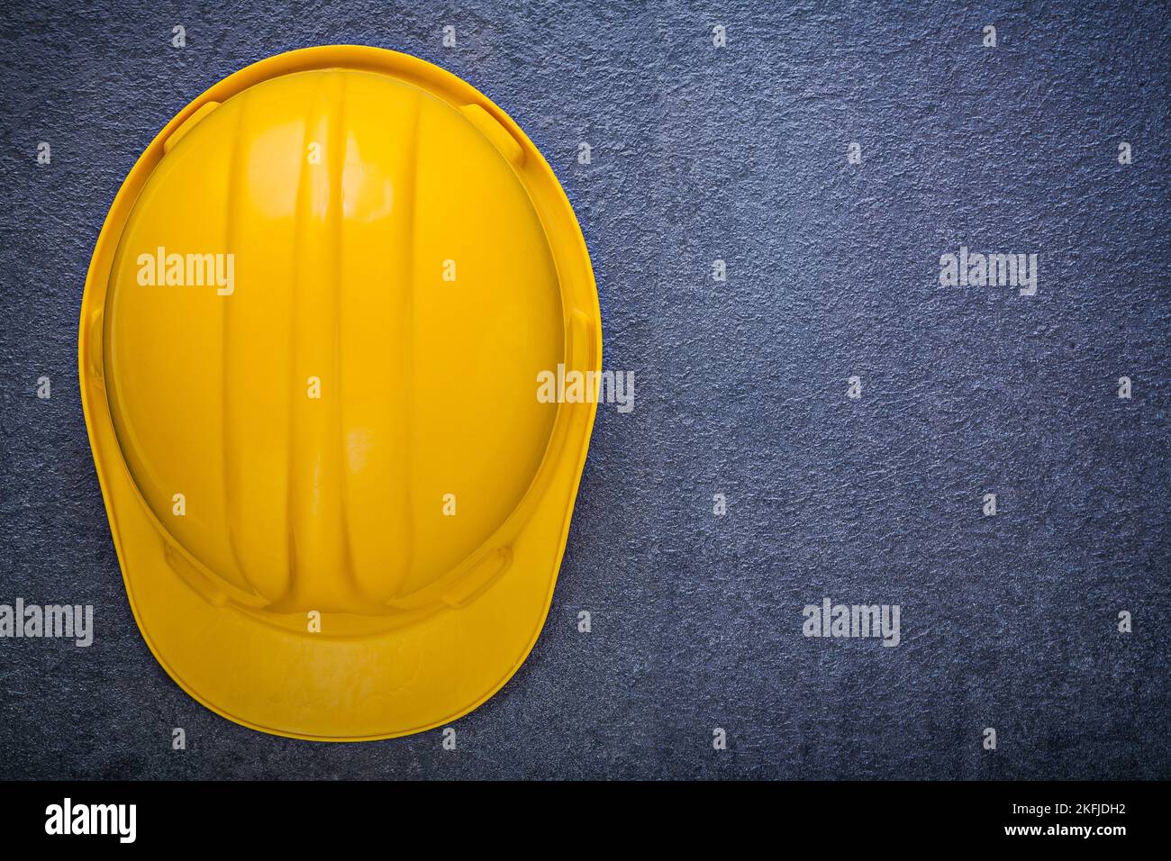 Building helmet on black background construction concept Stock Photo ...